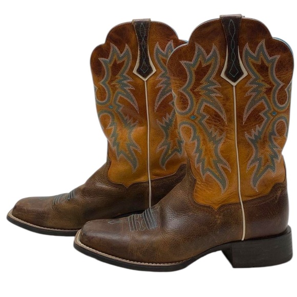 Ariat | Shoes | Ariat Womens Tombstone Hickory Marigold Embroidered ...